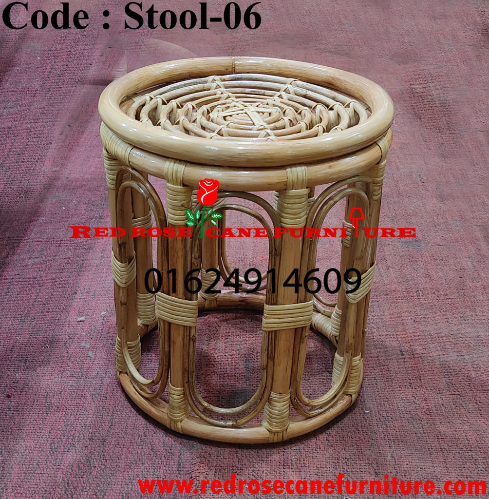 Code: Stool-06 - Red Rose Cane Furniture & Interior