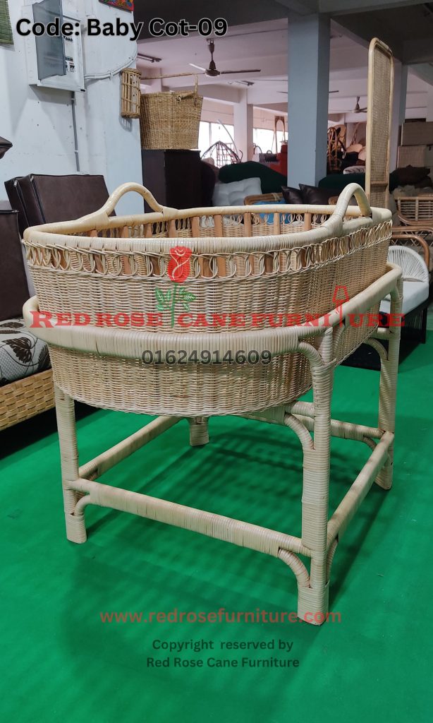 Code : Baby Cot-09 - Red Rose Cane Furniture & Interior